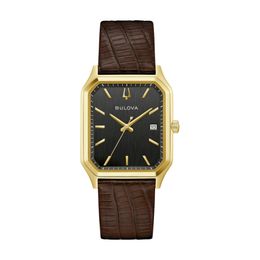 Bulova Uhr Damen Gr&ouml;&szlig;e One Size dunkelbraun / gold / schwarz