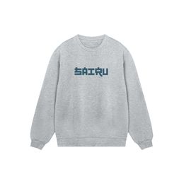 F4NT4STIC Sweatshirt 'Koi Fish Japan Streetstyle' Herren Gr&ouml;&szlig;e XXL aqua / graumeliert / petrol