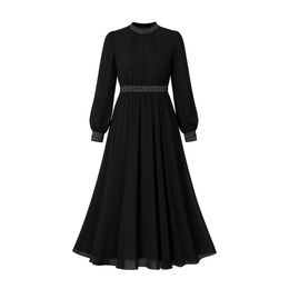 Modamihram Kleid Damen Gr&ouml;&szlig;e 44 schwarz / silber Winterkleid