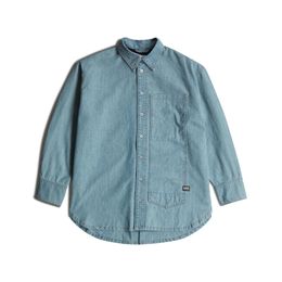 G-Star Raw G-star Button Up Shirt 'Long Pocket' Damen Gr&ouml;&szlig;e L blue denim