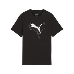 Puma T-Shirt Jungen Gr&ouml;&szlig;e 128 schwarz / wei&szlig;