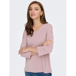3/4-Arm-Shirt Only "ONLHANNAH 3/4 TOP JRS", Damen, Gr. S, keepsake lila, Jersey, Obermaterial: 67% Viskose, 33% Polyester, unifarben, regular fit, Rundhals, Shirts 3/4-Arm-Shirt