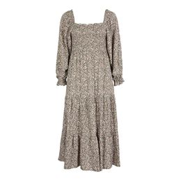 Apricot Ditsy Floral Smocked Midi Dress ' ' Damen Gr&ouml;&szlig;e 44 khaki Winterkleid