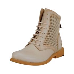 felmini Stiefelette Damen Gr&ouml;&szlig;e 39 beige Winterschuhe