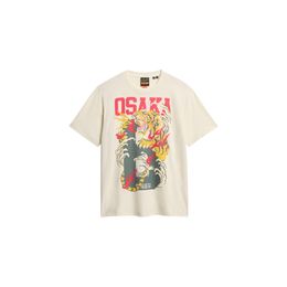 Superdry & Co T-Shirt 'Osaka' Herren Gr&ouml;&szlig;e XXL gelb / dunkelgrau / grenadine / offwhite