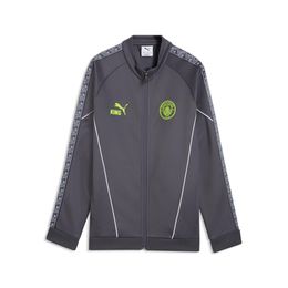 Puma Sportsweatjacke 'Manchester City King Anthem' M&auml;dchen Gr&ouml;&szlig;e 176 limone / hellgrau