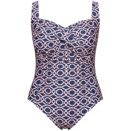 Ulla Popken Badeanzug Damen Gr&ouml;&szlig;e XXXL indigo / hellpink