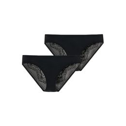 Schiesser Slip 'Invisible Lace' Damen Gr&ouml;&szlig;e S/M schwarz