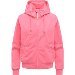 Outdoorjacke Ragwear "Kapuzenjacke Oggie", Damen, Gr. 5XL, rosa (pink26), Obermaterial: 100% Polyester PES. Obermaterial: Futter: 100% Polyester PES., gerade, hoch geschlossener Ausschnitt, &Auml;rmel ohne &Auml;rmelschlitz B&uuml;ndchen, Jacken Outdoorjacke, Wasserdichte und atmungsaktive &Uuml;bergangsjacke