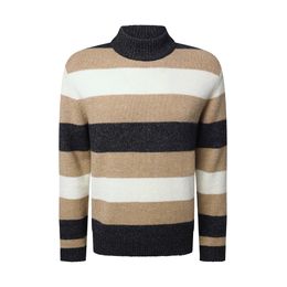 Pierre Cardin Pullover Herren Gr&ouml;&szlig;e S camel / anthrazit / wollwei&szlig;
