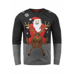 Blend Weihnachtspullover 'Rudolph' Herren Gr&ouml;&szlig;e M bunt