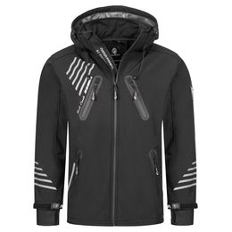 Rock Creek Outdoorjacke Herren Gr&ouml;&szlig;e XXXL hellgrau / schwarz