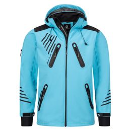 Rock Creek Outdoorjacke Herren Gr&ouml;&szlig;e M hellblau / schwarz