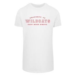 F4NT4STIC T-Shirt 'Disney High School Musical The Musical Property Of Wildcats' Herren Gr&ouml;&szlig;e 5XL rot / wei&szlig;