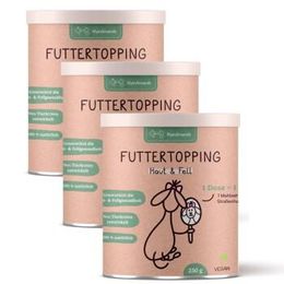 Hunderunde Futtertopping - Haut & Fell - Gl&auml;nzendes Fell, Gesunde Haut, Nat&uuml;rliche Zutaten, vegan 750 g
