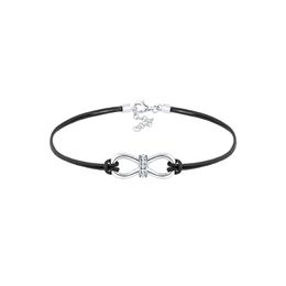 Elli Armband 'Infinity' Damen Gr&ouml;&szlig;e 16 schwarz / silber