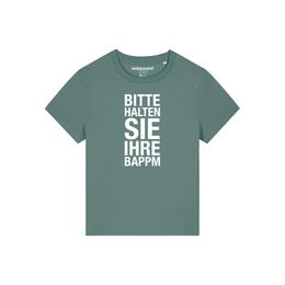 Watapparel T-Shirt ' Bitte Halten Sie Ihre Bappm ' Damen Gr&ouml;&szlig;e S gr&uuml;n / wei&szlig;