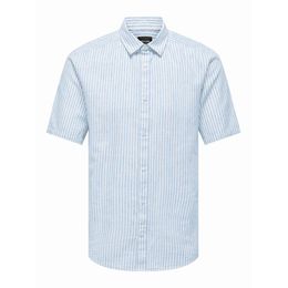 Only & Sons Only & Sons Hemd Herren Gr&ouml;&szlig;e XL hellblau / wei&szlig;