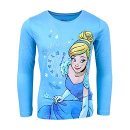 Disney Princess Shirt 'Langarmshirt Cinderella' M&auml;dchen Gr&ouml;&szlig;e 128 hellblau