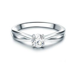 Trilani Ring Damen Gr&ouml;&szlig;e 50 silber / transparent