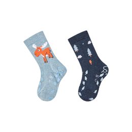Sterntaler Socken Jungen Gr&ouml;&szlig;e 16 himmelblau / dunkelblau