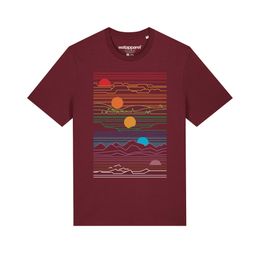 Watapparel T-Shirt ' Sun And Moon ' Herren Gr&ouml;&szlig;e 5XL mischfarben / bordeaux
