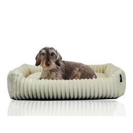 Rohrschneider &reg; Kuschelsofa breiter Cordstoff Deluxe beige