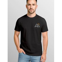 Neverless Shirt 'Mountain Wave' Herren Gr&ouml;&szlig;e XS schwarz