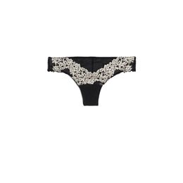 Intimissimi Brazilian Slip 'Pretty Flowers' Damen Gr&ouml;&szlig;e S creme / schwarz