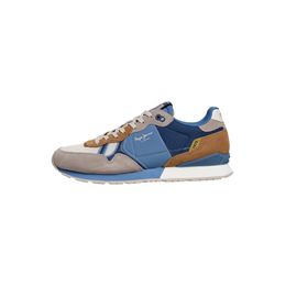 Pepe Jeans Sneaker 'BRIT LAND' Herren Gr&ouml;&szlig;e 40 blau / cognac / greige