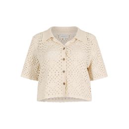 Apricot Floral Cotton Crochet Cardigan ' ' Damen Gr&ouml;&szlig;e L stone