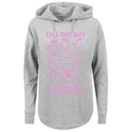 F4NT4STIC Sweatshirt 'Fall Out Boy Pink Dog So Much Stardust' Damen Gr&ouml;&szlig;e L graumeliert / helllila