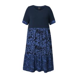 Ulla Popken Kleid Damen Gr&ouml;&szlig;e 46/48 marine / kobaltblau Winterkleid