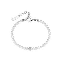 Giorgio Martello Milano Armband Damen Gr&ouml;&szlig;e 20 silber / perlwei&szlig;