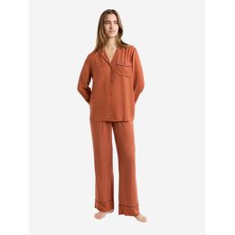 Etam Schlafshirt 'Manari' Damen Gr&ouml;&szlig;e M cognac / lila
