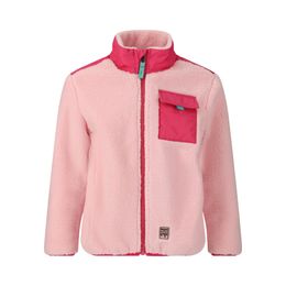 ZIGZAG Fleecejacke 'Veros' Jungen Gr&ouml;&szlig;e 128 rosa / rot
