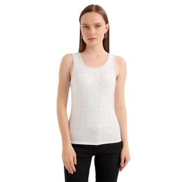 Home Store Top Damen Gr&ouml;&szlig;e S/M silber / wei&szlig;
