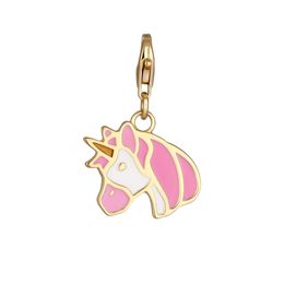 Elli Charm Emoji 'Einhorn' Damen Gr&ouml;&szlig;e One Size gold / rosa / wei&szlig;