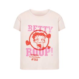 F4NT4STIC T-Shirt 'Betty Boop Official Fan Club Member' Damen Gr&ouml;&szlig;e M pink / altrosa / rot