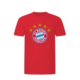 FC Bayern M&uuml;nchen Fc Bayern M&uuml;nchen T-Shirt 'Essential' Jungen Gr&ouml;&szlig;e 98/104 blau / senf / rot / wei&szlig;