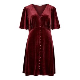 Apricot Velvet Button-Down Mini Dress ' ' Damen Gr&ouml;&szlig;e 44 burgunder Winterkleid