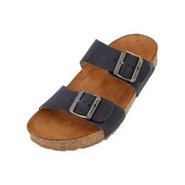 Haflinger Pantolette 'Bio Andrea' Damen Gr&ouml;&szlig;e 39 blau