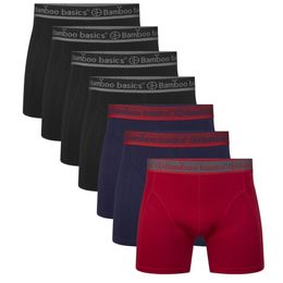 Bamboo basics Boxershorts Herren Gr&ouml;&szlig;e S blau / grau / rot / schwarz