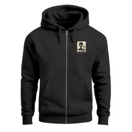 Neverless Sweatjacke 'Ufo Waschb&auml;r' Herren Gr&ouml;&szlig;e XXXL schwarz