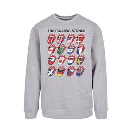 F4NT4STIC Sweatshirt 'The Rolling Stones Voodoo Lounge Tongues' Herren Gr&ouml;&szlig;e XL marine / graumeliert / schwarz / wei&szlig;