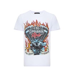 Cipo & Baxx Cipo & Baxx T-Shirt Herren Gr&ouml;&szlig;e XXL blau / rot / schwarz / wei&szlig;