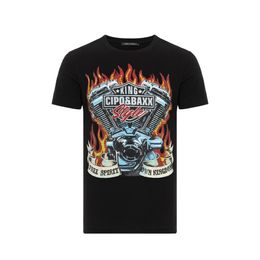Cipo & Baxx Cipo & Baxx T-Shirt Herren Gr&ouml;&szlig;e XXL blau / rot / schwarz