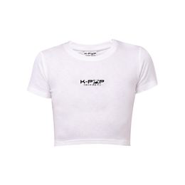 K-pop Shirt 'Crop top' Damen Gr&ouml;&szlig;e L wei&szlig;