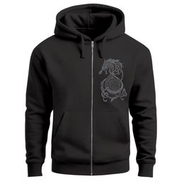 Neverless Sweatjacke 'Fenrir Odin' Herren Gr&ouml;&szlig;e XL schwarz