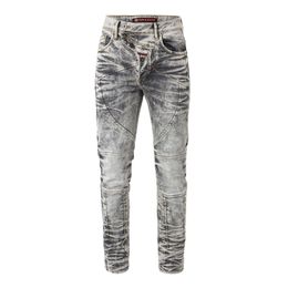 Cipo & Baxx Cipo & Baxx Jeans mit breiten Ziern&auml;hten Herren Gr&ouml;&szlig;e 33 grau